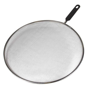 Avanti Splatter Screen - 33cm - Stainless Steel With Black Plastic Han