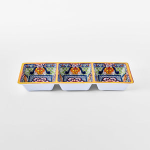 Prepara Three Section Tray - Yellow